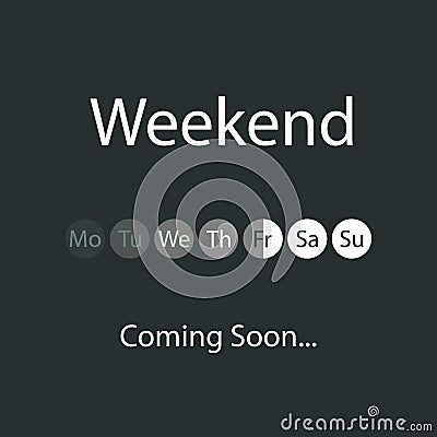 Weekend's Coming Soon Illustration Royalty Free Stock Photos - Image ...