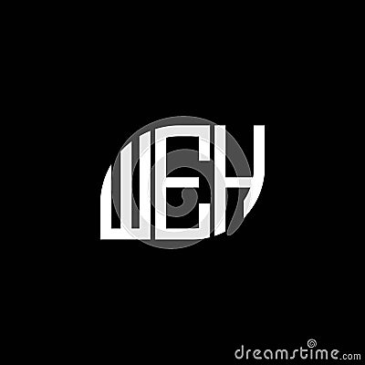 WEH Letter Logo Design On Black Background. WEH Creative Initials ...