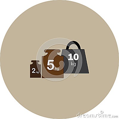 Weight Icon, Kilo Symbol, Mass Cartoon Vector | CartoonDealer.com ...