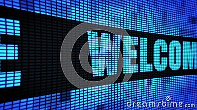 Welcome Side Text Scrolling LED Wall Pannel Display Sign Board Stock ...