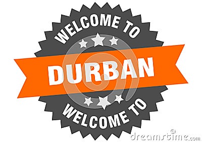 Welcome To Durban. Welcome To Durban Isolated Sticker. Cartoon Vector ...