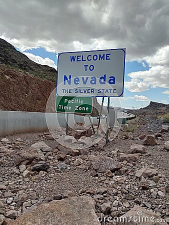 Welcome To Nevada Road Sign Royalty-Free Stock Photography ...