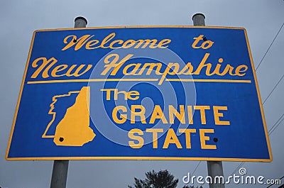 Welcome To New Hampshire Sign Stock Photo - Image: 52257216