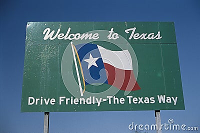 Welcome To Texas Sign Stock Photo - Image: 23151450