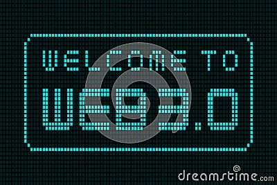 Welcome To Web 3.0 Abstract Future Hud Geometric Shape Cartoon Vector ...