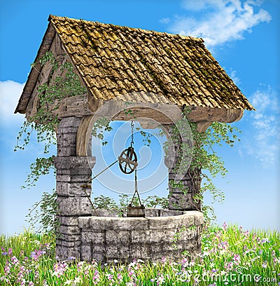 Well On A Meadow Royalty-Free Stock Photography | CartoonDealer.com ...