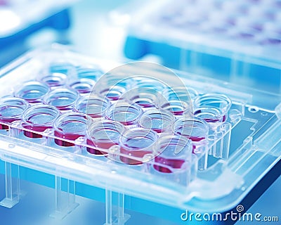 96 Well Plate With Samples For Biological Analysis. Stock Illustration ...