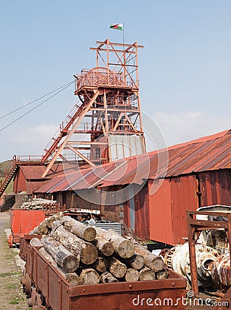 Welsh Coal Mining Pit Machinery Royalty Free Stock Image - Image: 21340996