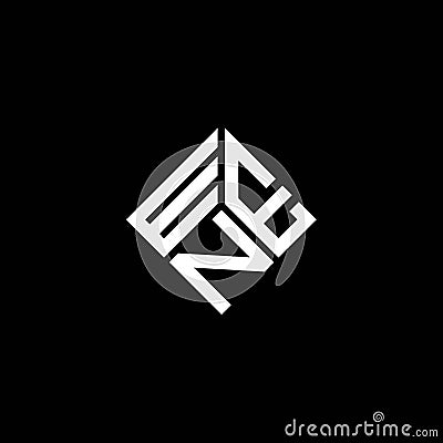 WEN Letter Logo Design On Black Background. WEN Creative Initials ...
