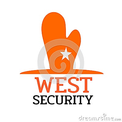 West Security Sheriff Cowboy Hat Logo Concept Design Vector ...
