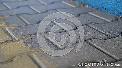 Wet Sidewalk in the Rain. Rain Drops Fall on the Pavement Stock Video ...