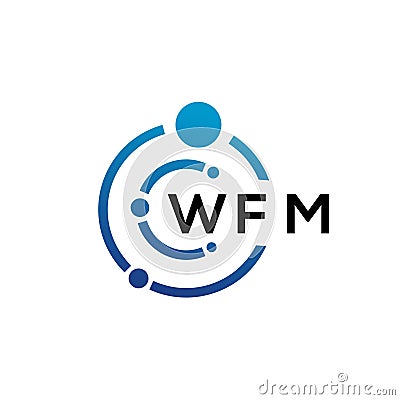 WFM Letter Technology Logo Design On White Background. WFM Creative ...