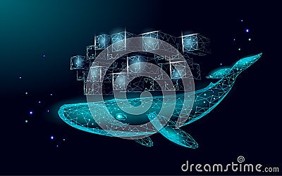 Whale And Container Computer Docker Developer App Concept. Business ...