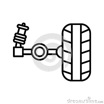 Wheel Alignment Icon Linear Logo Mark In Black And White Vector ...