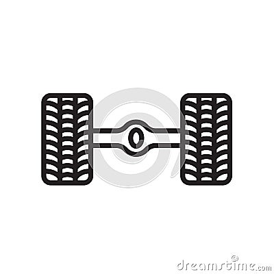 Wheel Alignment Icon Vector Sign And Symbol Isolated On White Ba ...