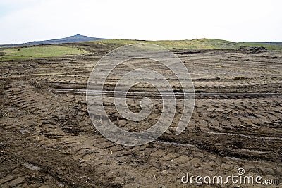 Wheel Left Behind The Deep Rut Mud Mark Stock Photo - Image: 71476453