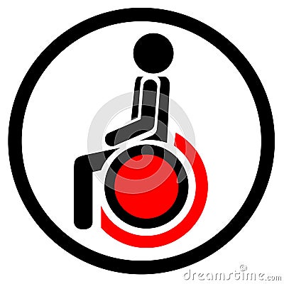 Wheelchair Circle Sign Vector Illustration | CartoonDealer.com #23678250