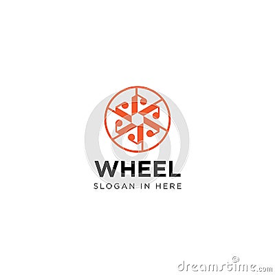 Wheeling Logo With R Letter Inside Vector Illustration | CartoonDealer ...
