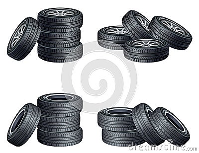 Wheels Cartoon Vector | CartoonDealer.com #16024427