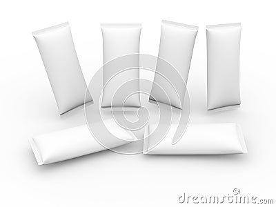 White Blank Flow Wrap Packet With Clipping Path Royalty-Free Stock ...