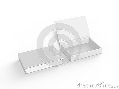 White Blank Hard Cardboard Rectangular Book Box Mock Up Template, 3d ...