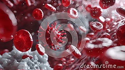 White Blood Cells Engulfing And Destroying Pathogens Through ...