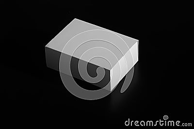 White Box On A Black Background. Carton Moving Box Royalty-Free Stock ...