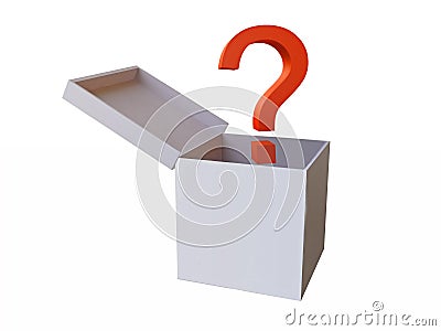 White Box With Question Mark Stock Image - Image: 17268381