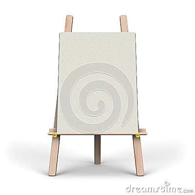 White Canvas On Easel Front View Royalty Free Stock Photography - Image ...