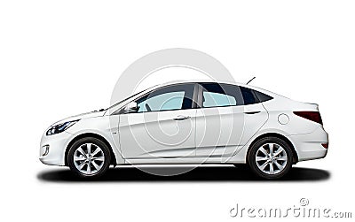 White Car Isolated On White Background Stock Photos - Image: 21950393