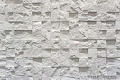 White Cladding Wall Made Of Stoneware With Interlocking Tiles Royalty ...