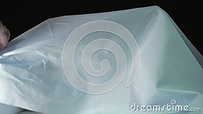 The White Cloth Covering the Dead Body in the Morgue Stock Footage ...