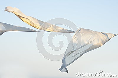 White Clothes To Dry In The Wind Blows Stock Photos - Image: 15976123