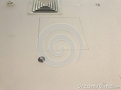 White Color Painted Suspended Gypsum False Ceiling Fixed With Supply ...