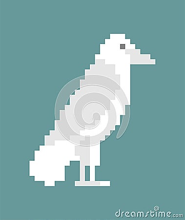 White Crow Pixel Art. 8 Bit White Raven Is A Foreign Concept, Not Ours ...