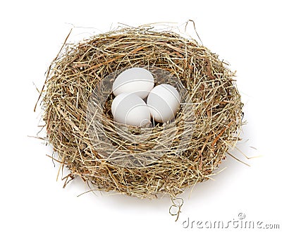 White Eggs In Nest Stock Photography - Image: 38426562