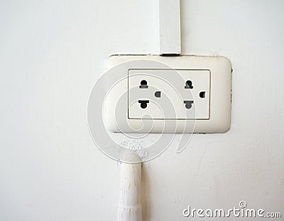 White Electrical Socket Stock Photo | CartoonDealer.com #46188066