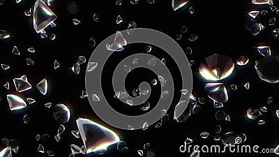White Falling Glittering Diamonds Loopable Overlay Graphic Element V1 ...