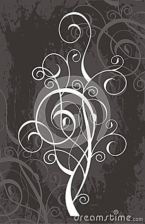 White Flourish Design Cartoon Vector | CartoonDealer.com #9323161