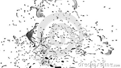 White Fluid Flow Fly in Front of Camera, Alpha Channel Included Stock ...