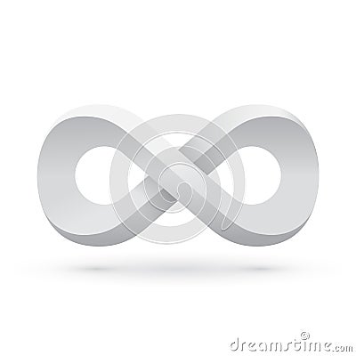 White Infinity Symbol Stock Vector - Image: 46464638