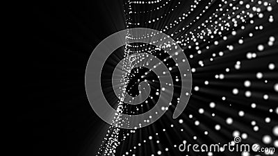 White Light Emitting Animated Particles. Abstract. 3d Rendering Stock ...