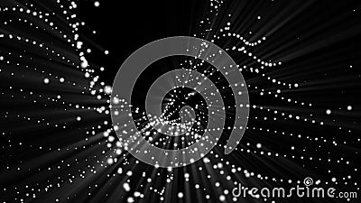 White Light Emitting Animated Particles. Abstract. 3d Rendering Stock ...