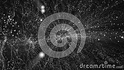 White Light Emitting Animated Particles. Abstract. 3d Rendering Stock ...