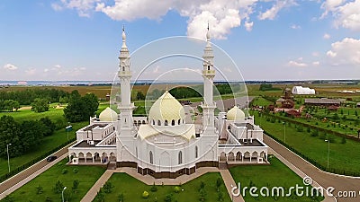 White mosque in Bolgar stock video. Video of bolghar - 111281333