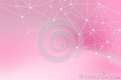 White Network Pattern On A Taffy Pink Background Royalty-Free Stock ...