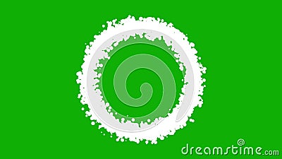 White Particles Circle Motion Graphics with Green Screen Background ...