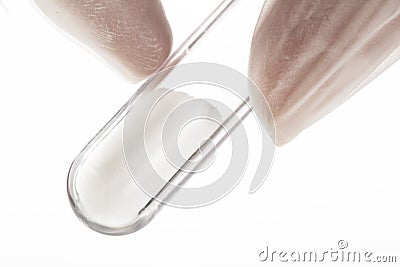 White Powder In Test Tube Stock Photo - Image: 43384133