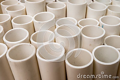 White PVC Pipes Stacked On A Pallet Royalty-Free Stock Photo ...