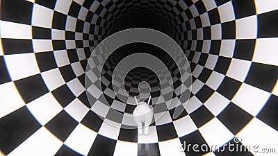 White Rabbit in the Rabbit Hole - Abstract Loop Motion Background Intro ...